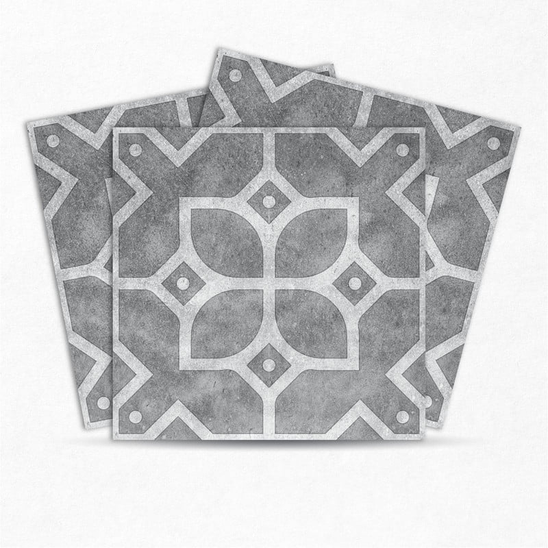Mosaicowall DIY Peel and Stick Self Adhesive Floor Tiles for Kitchen ...