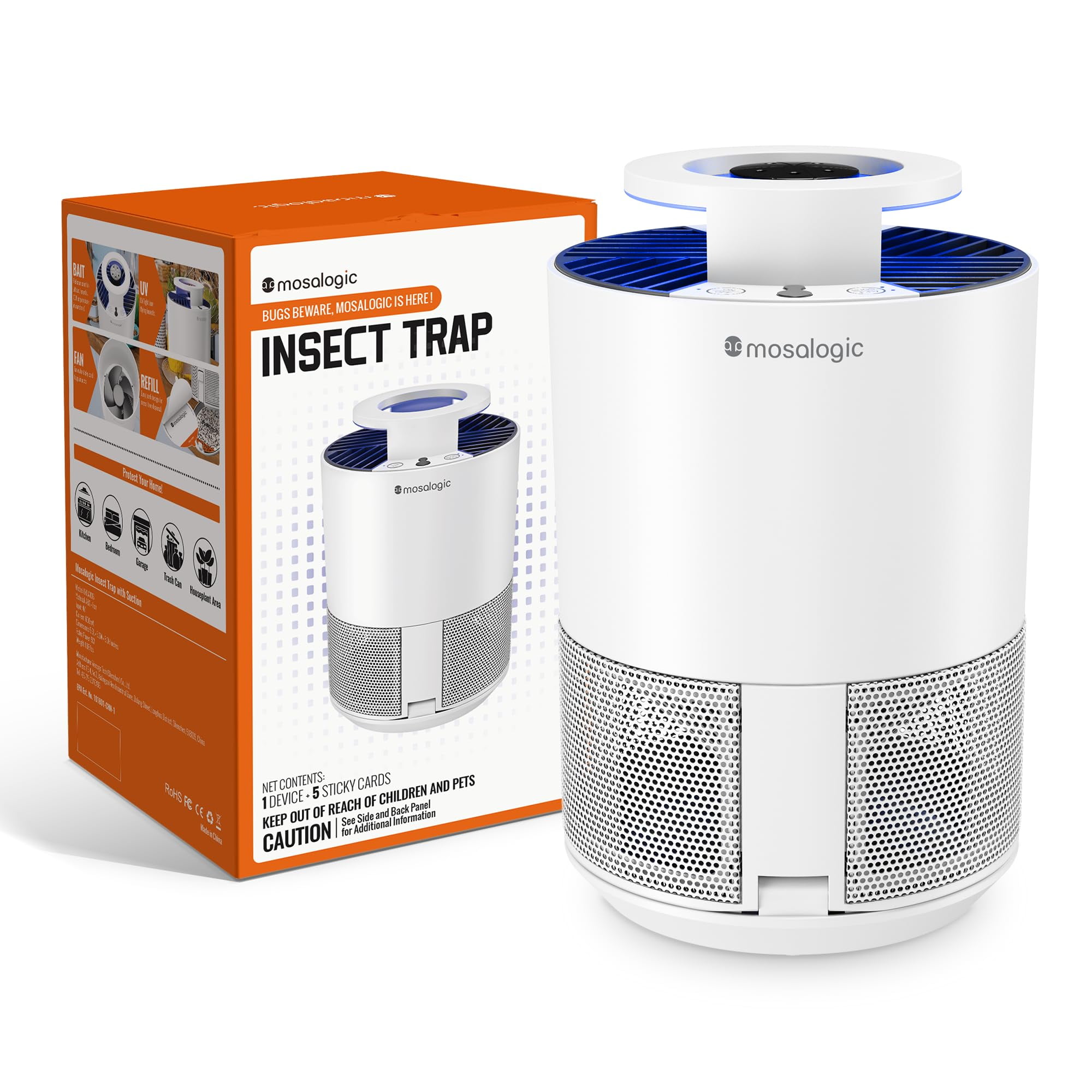 Mosalogic Fruit Fly Trap for Indoors Indoor Gnat Traps for House Use ...