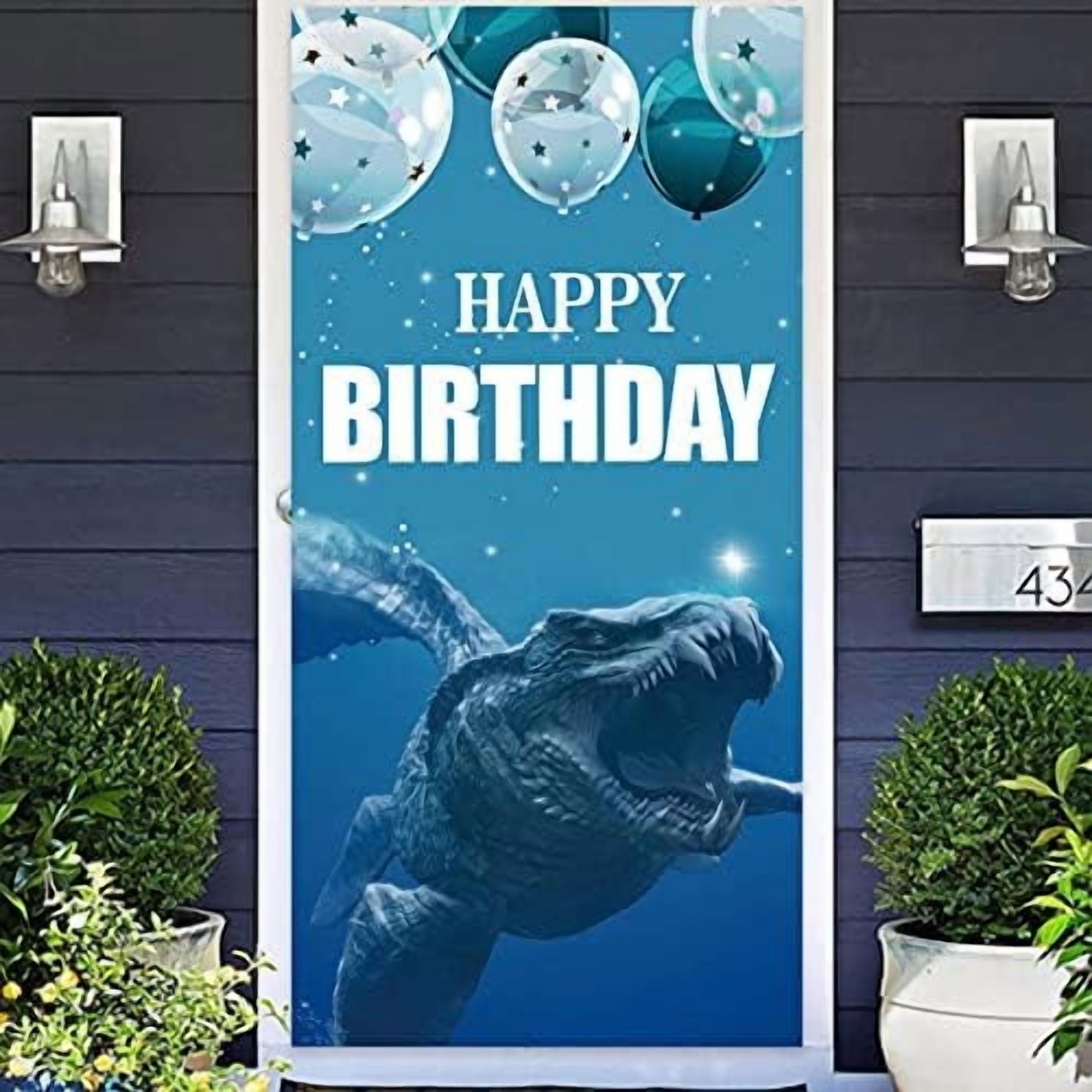 Mosasaurus Dinosaur Banner Backdrop. Realistic reptilia prop. For ...