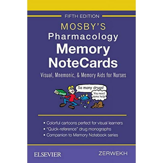 Pre-Owned Mosby's Pharmacology Memory Notecards: Visual, Mnemonic, and ...