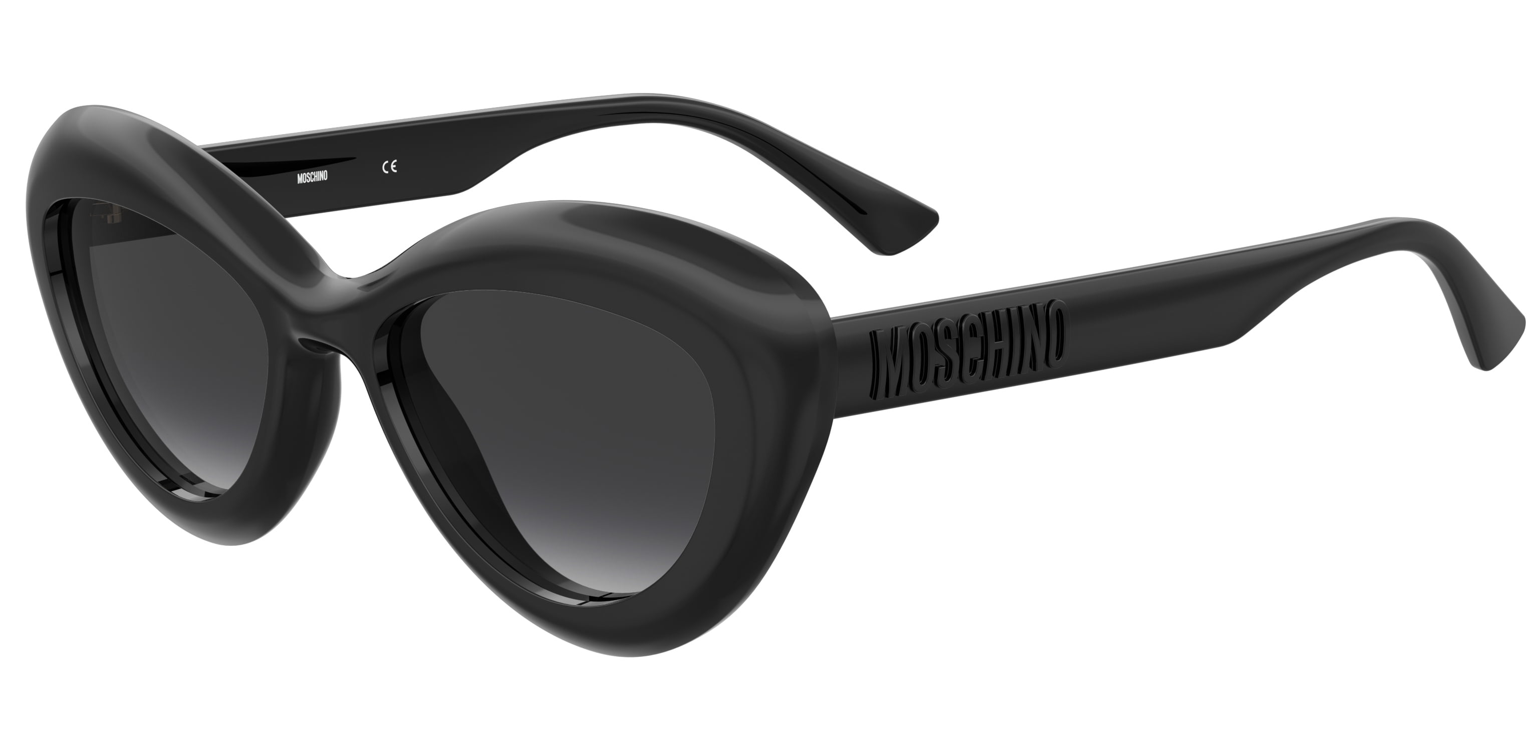 Moschino - MOS163/S, Geometric general women BLACK/DARK GREY SHADED ...
