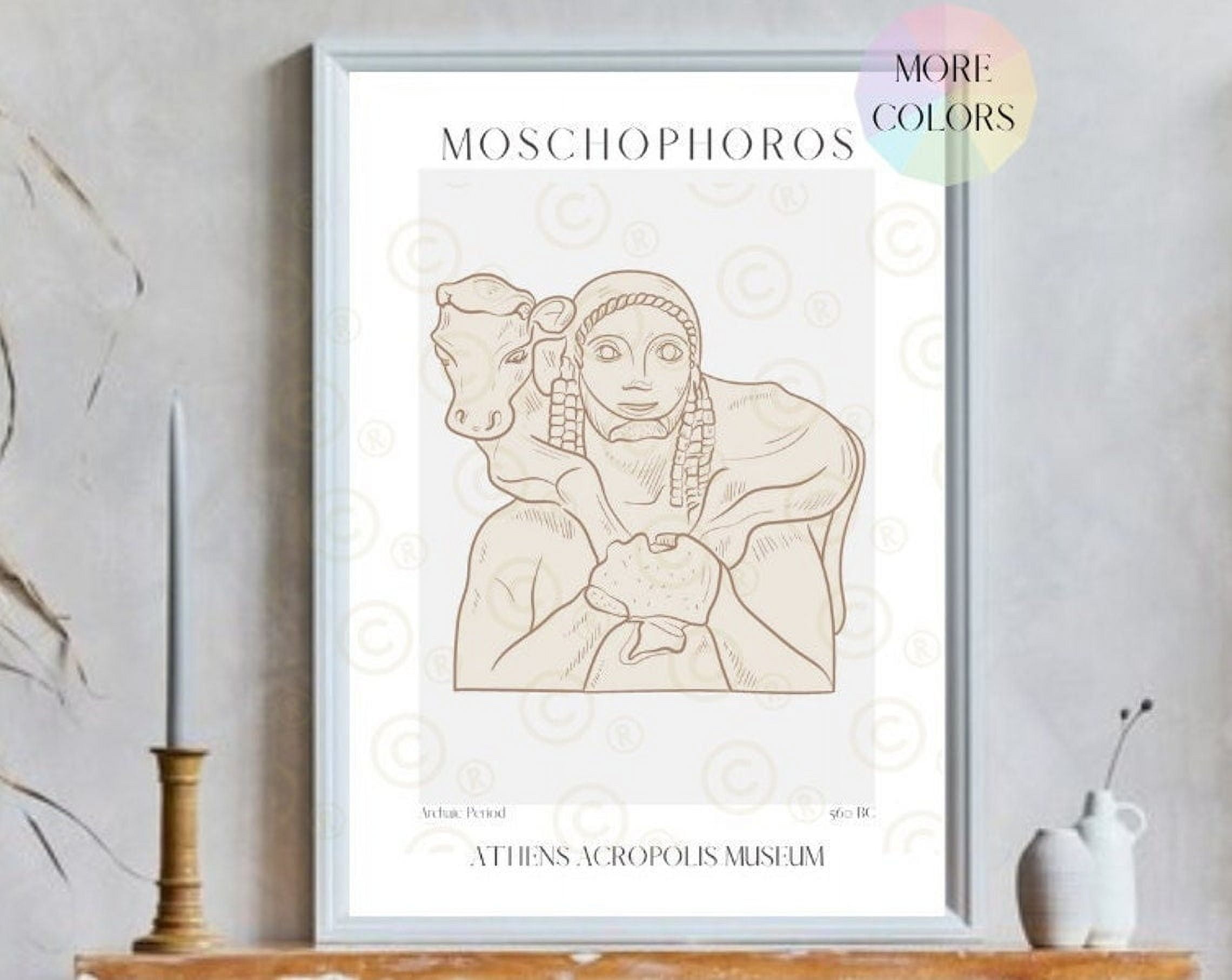 Moschophoros, Greek Aesthetic, Greek Statue Print, Greek Mythology Art ...