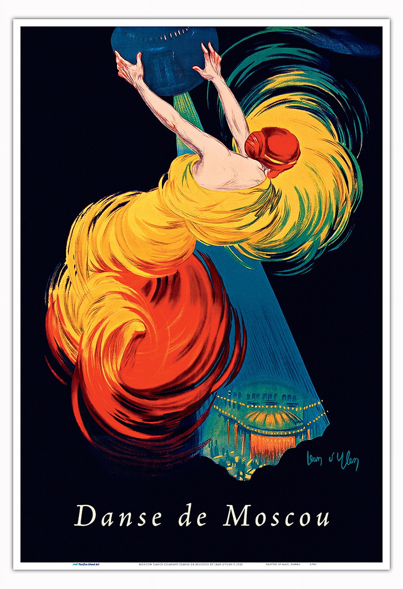Moscow Dance Company (Danse de Moscou) - Vintage Dance Poster by Jean d ...