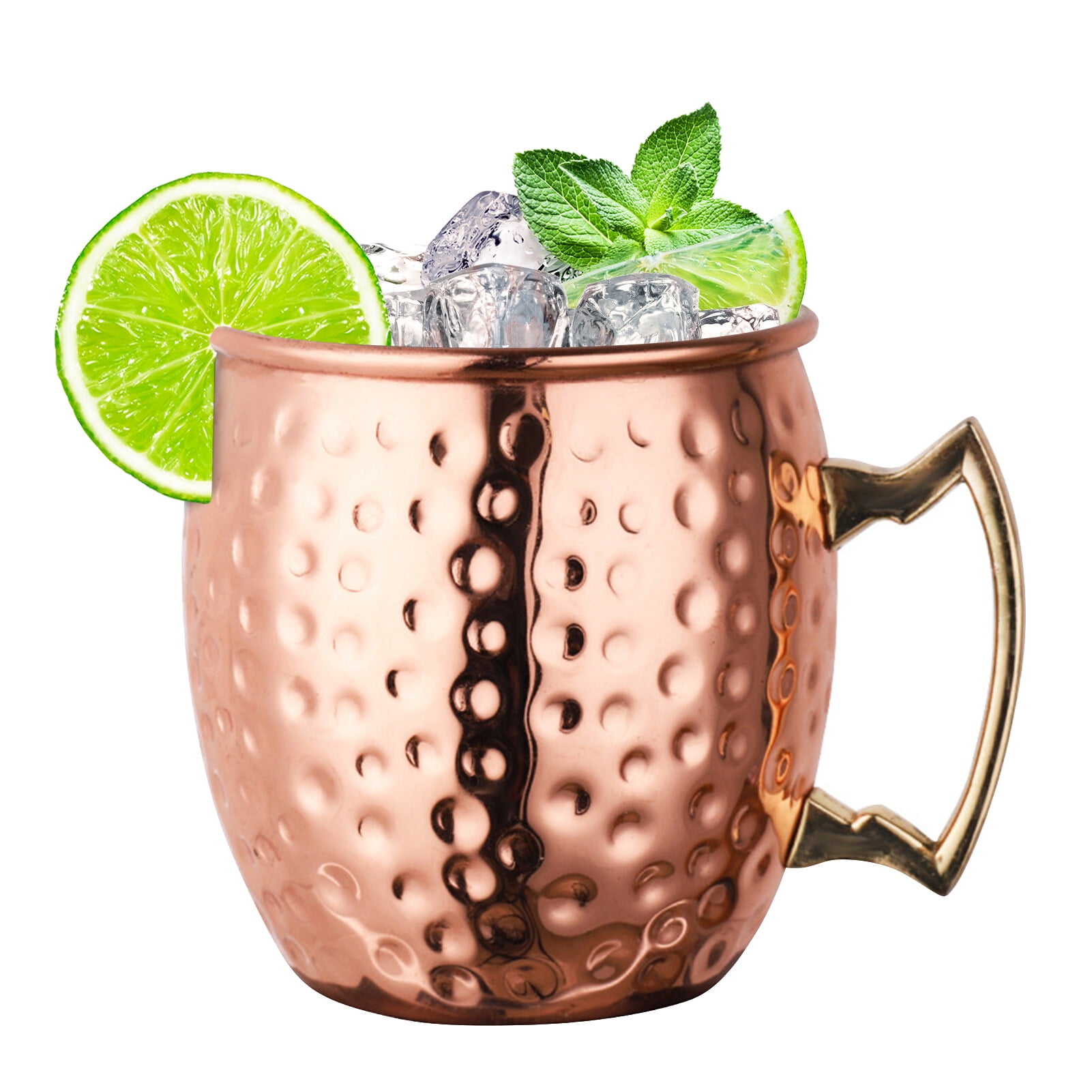 Moscow Mule Copper Mugs 530ml Stainless Steel Copper Beer Mugs Cocktail ...
