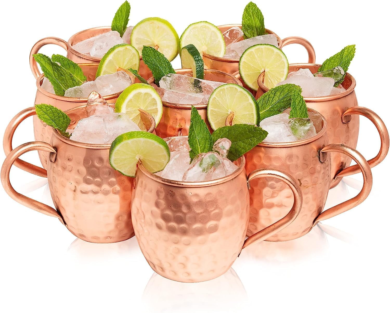 Moscow Mule Copper Mugs Set of 6 (16oz) | Food Grade 100% Pure Copper ...