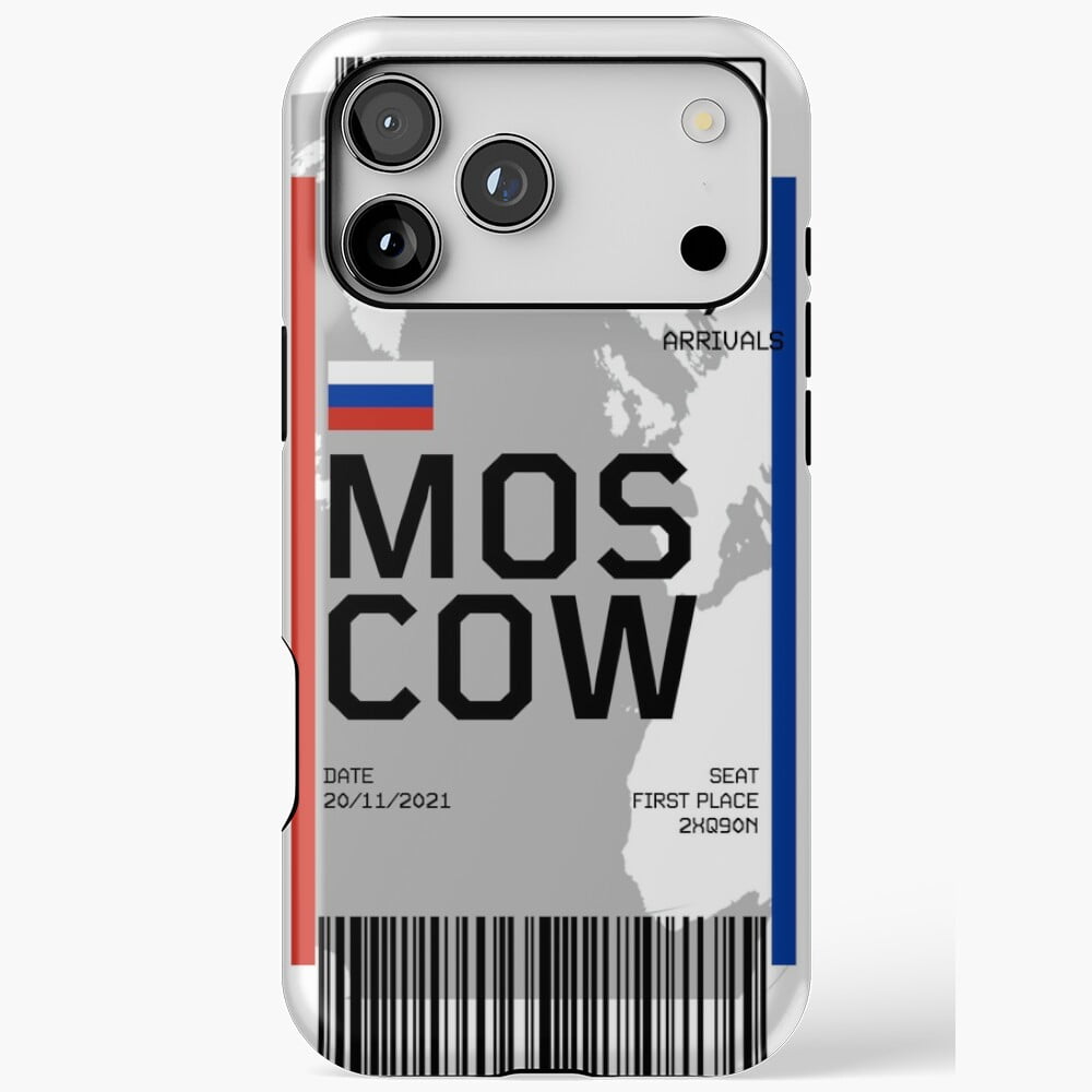 Moscow Plane Ticket Boarding Pass Protective and Compatible iPhone 11 ...