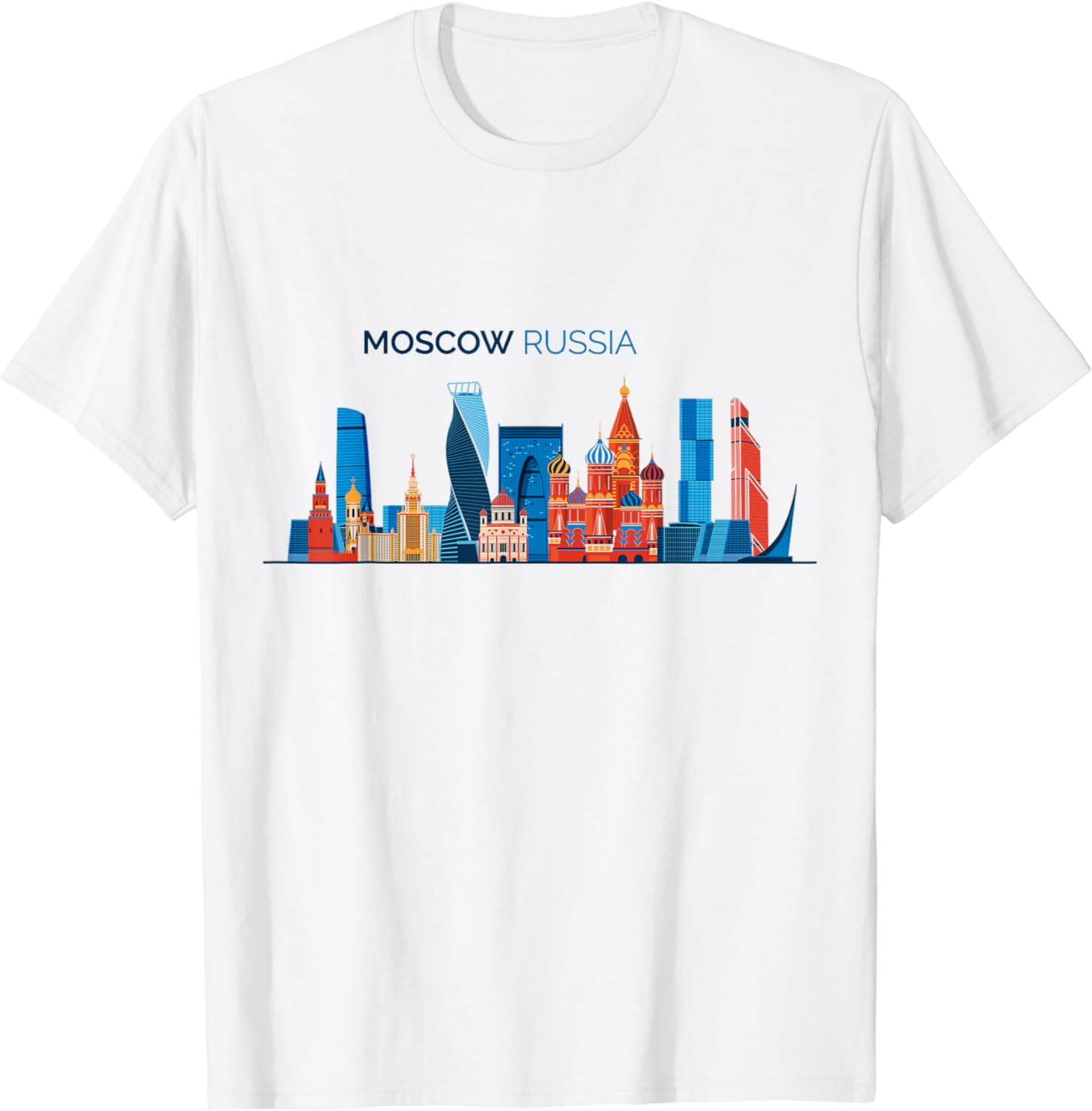 Moscow Skyline Vintage Russian Souvenir Russia T-Shirt - Walmart.com