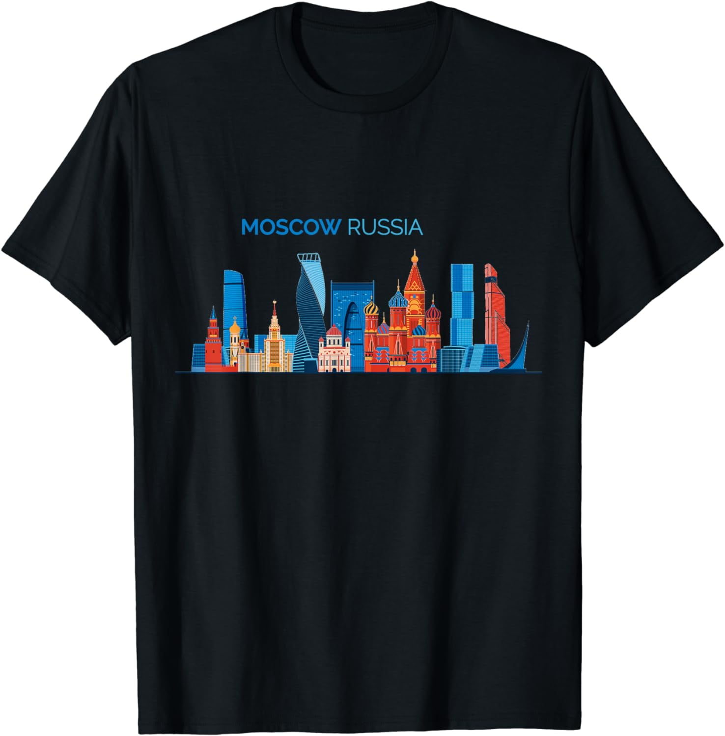 Moscow Skyline Vintage Russian Souvenir Russia T-Shirt - Walmart.com