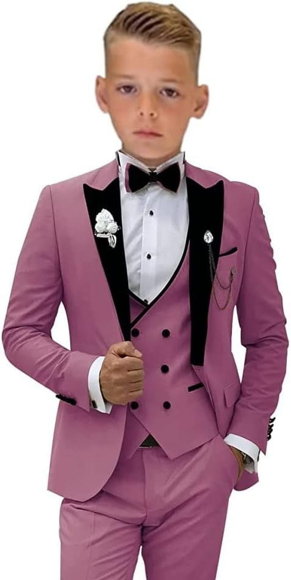 Mosedou 3Pcs Boy's Suit Slim Fit Boys Suit,Formal Suit for Boys, Boy ...