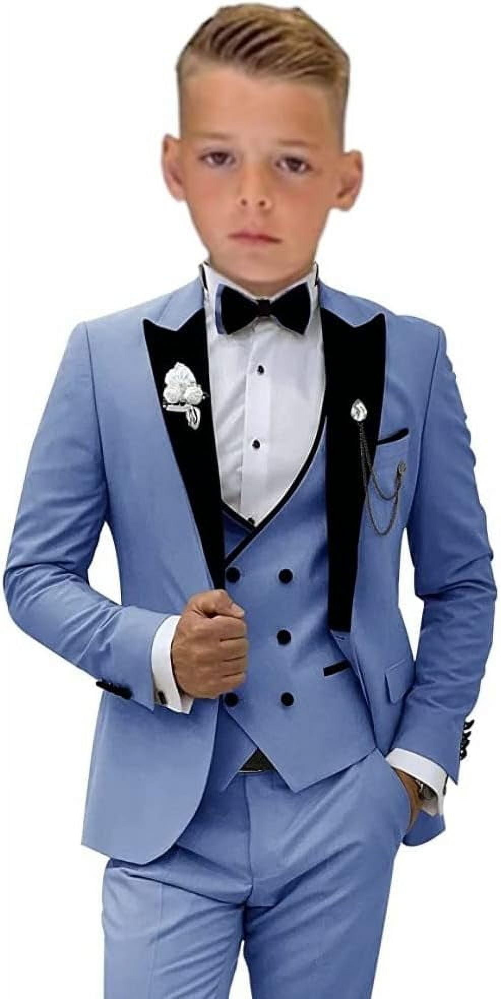 Mosedou 3Pcs Boy's Suit Slim Fit Boys Suit,Formal Suit for Boys, Boy ...