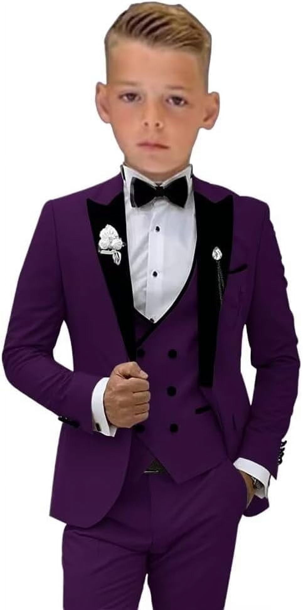 Mosedou 3Pcs Boy's Suit Slim Fit Boys Suit,Formal Suit for Boys, Boy ...