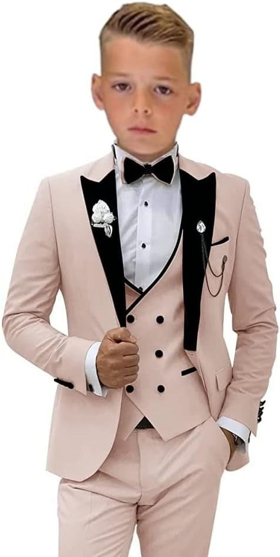 Mosedou 3Pcs Boy's Suit Slim Fit Boys Suit,Formal Suit for Boys, Boy ...