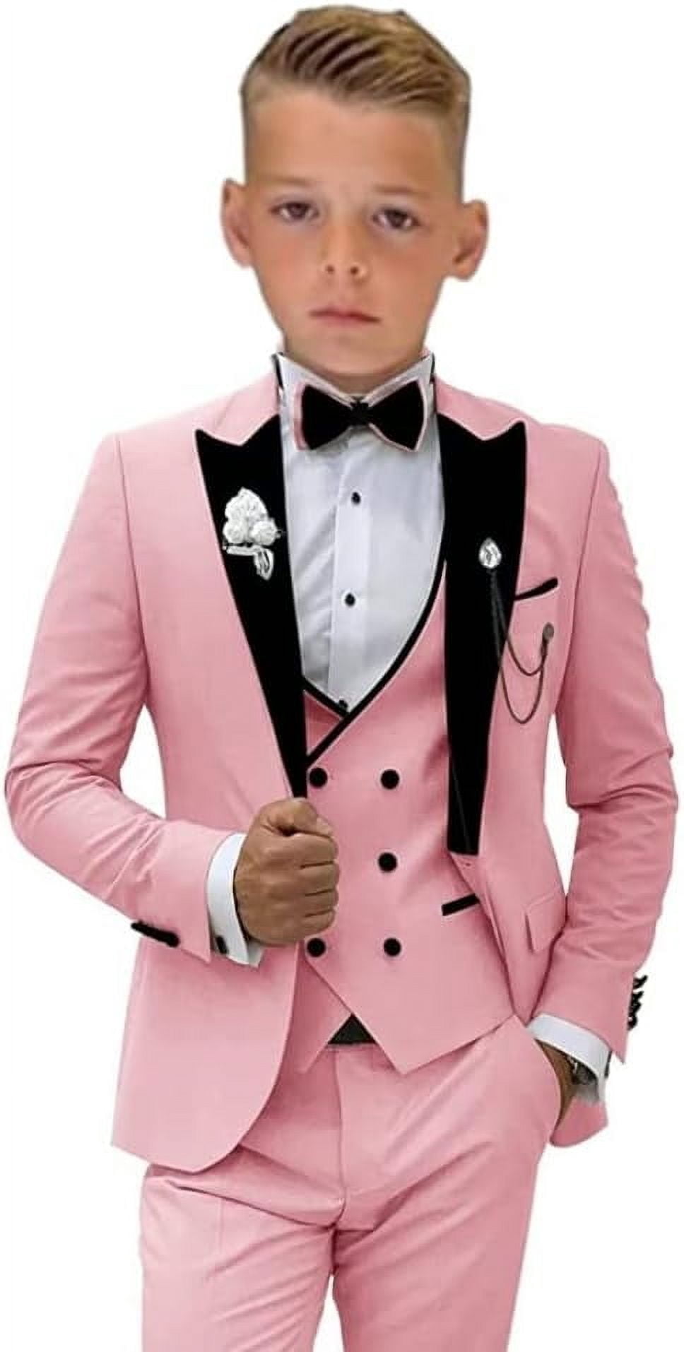 Mosedou 3Pcs Boy's Suit Slim Fit Boys Suit,Formal Suit for Boys, Boy ...