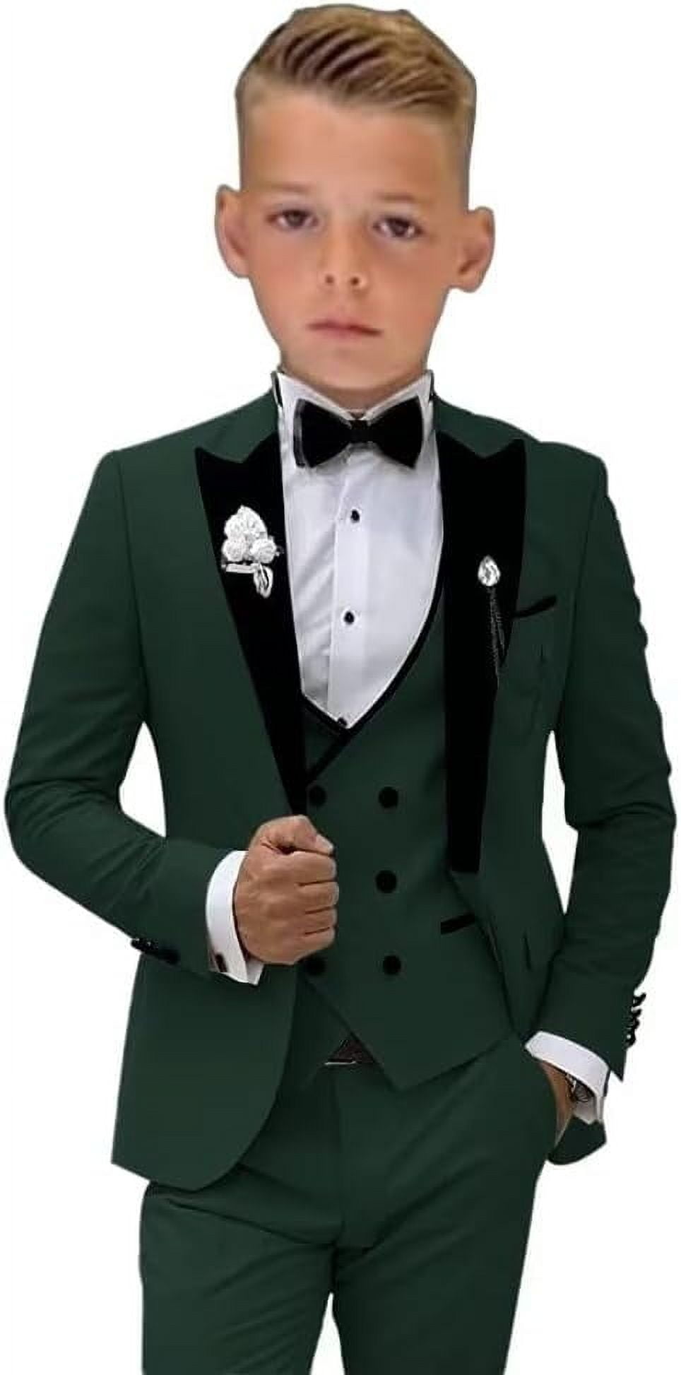 Mosedou 3Pcs Boy's Suit Slim Fit Boys Suit,Formal Suit for Boys, Boy ...