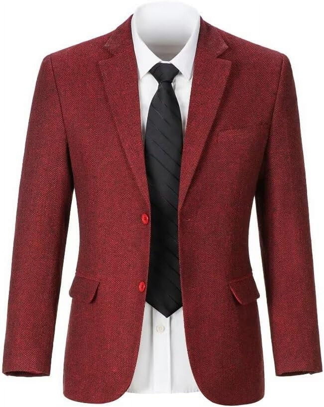 Mosedou Retro Kids Blazers Boys Suit Blazer Tweed Herringbone Suit Slim ...