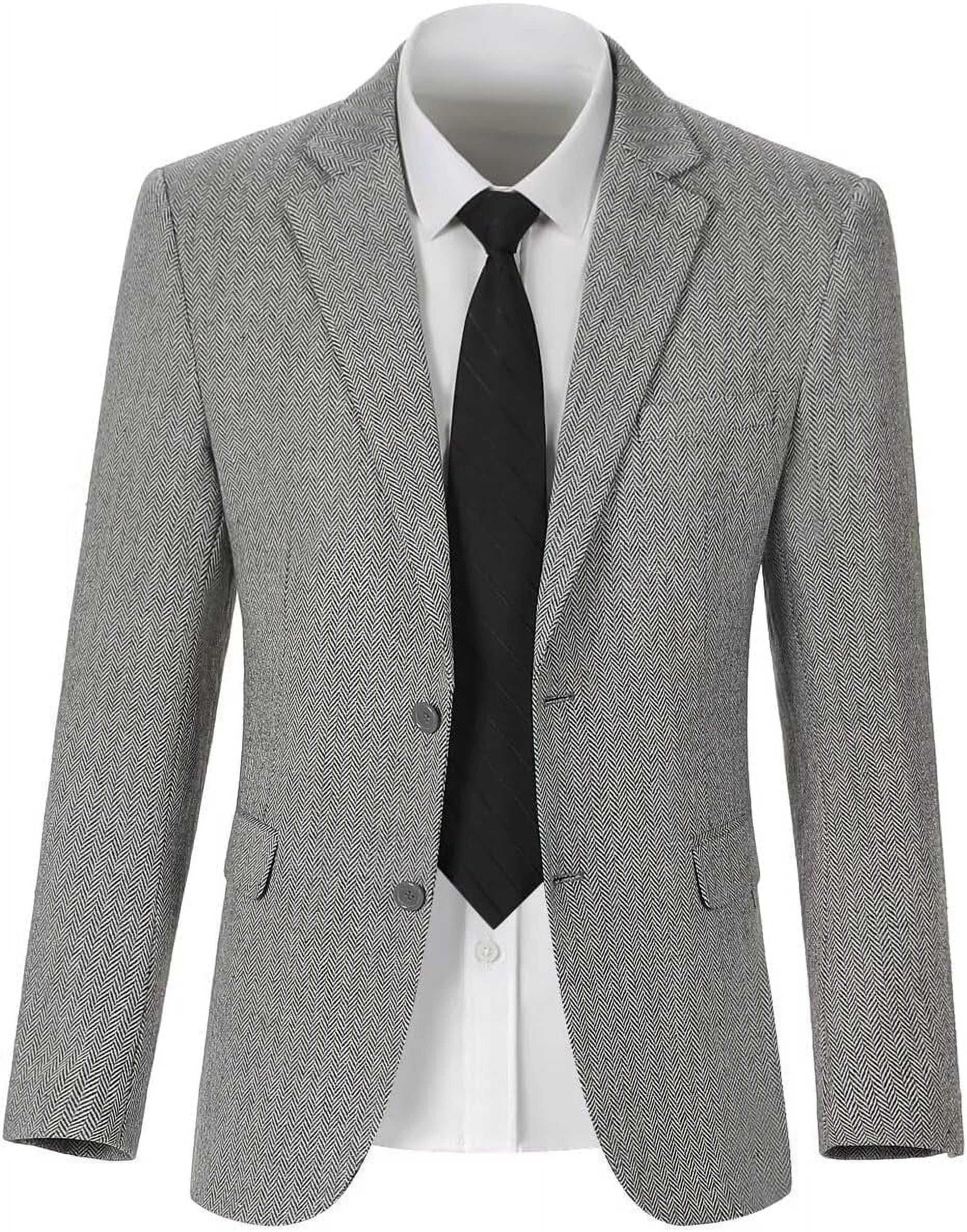 Mosedou Retro Kids Blazers Boys Suit Blazer Tweed Herringbone Suit Slim ...