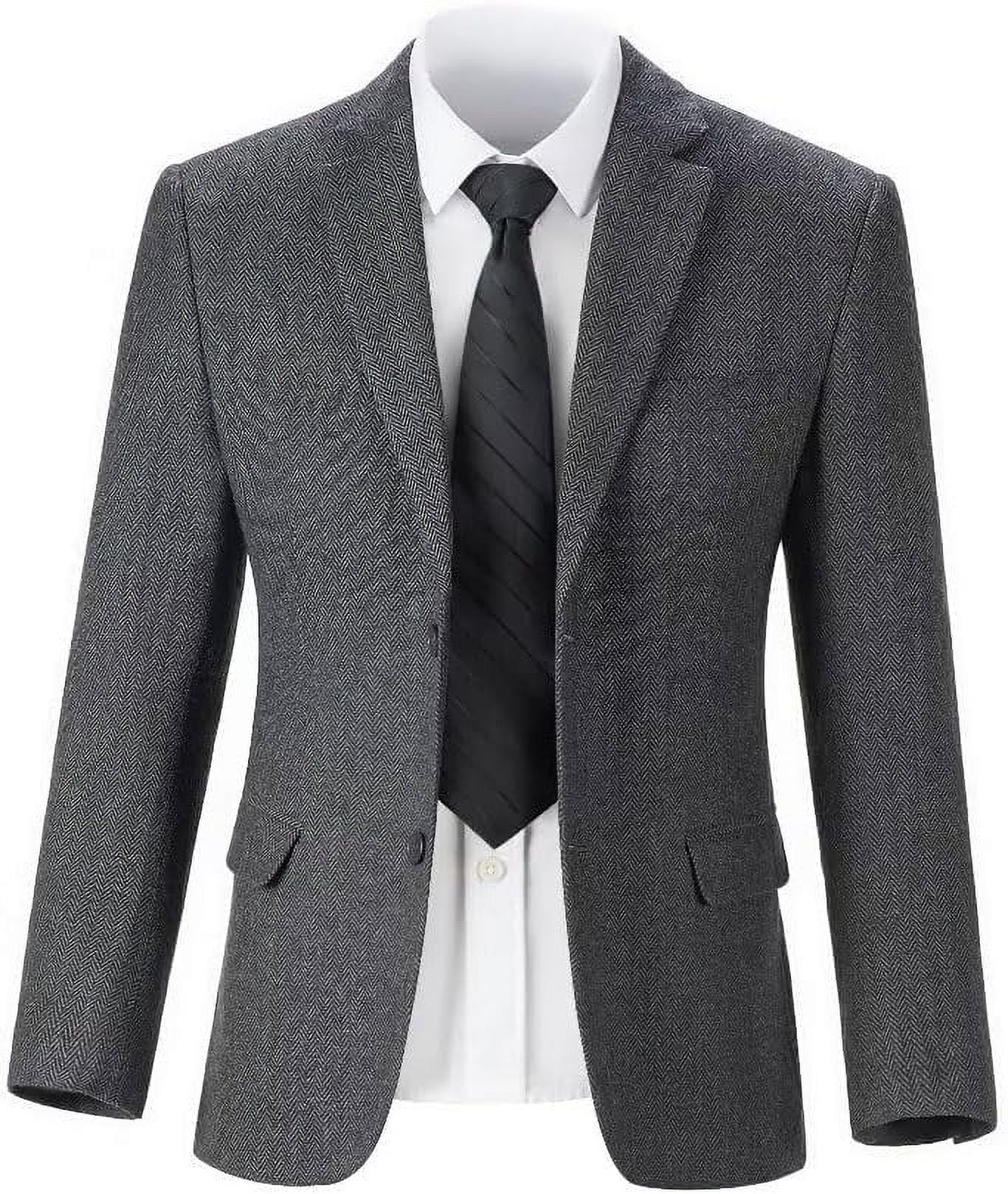 Mosedou Retro Kids Blazers Boys Suit Blazer Tweed Herringbone Suit Slim ...