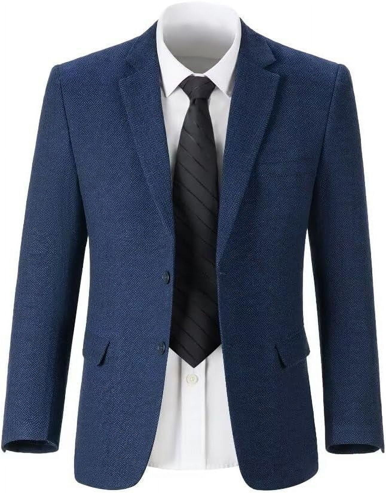 Mosedou Retro Kids Blazers Boys Suit Blazer Tweed Herringbone Suit Slim ...