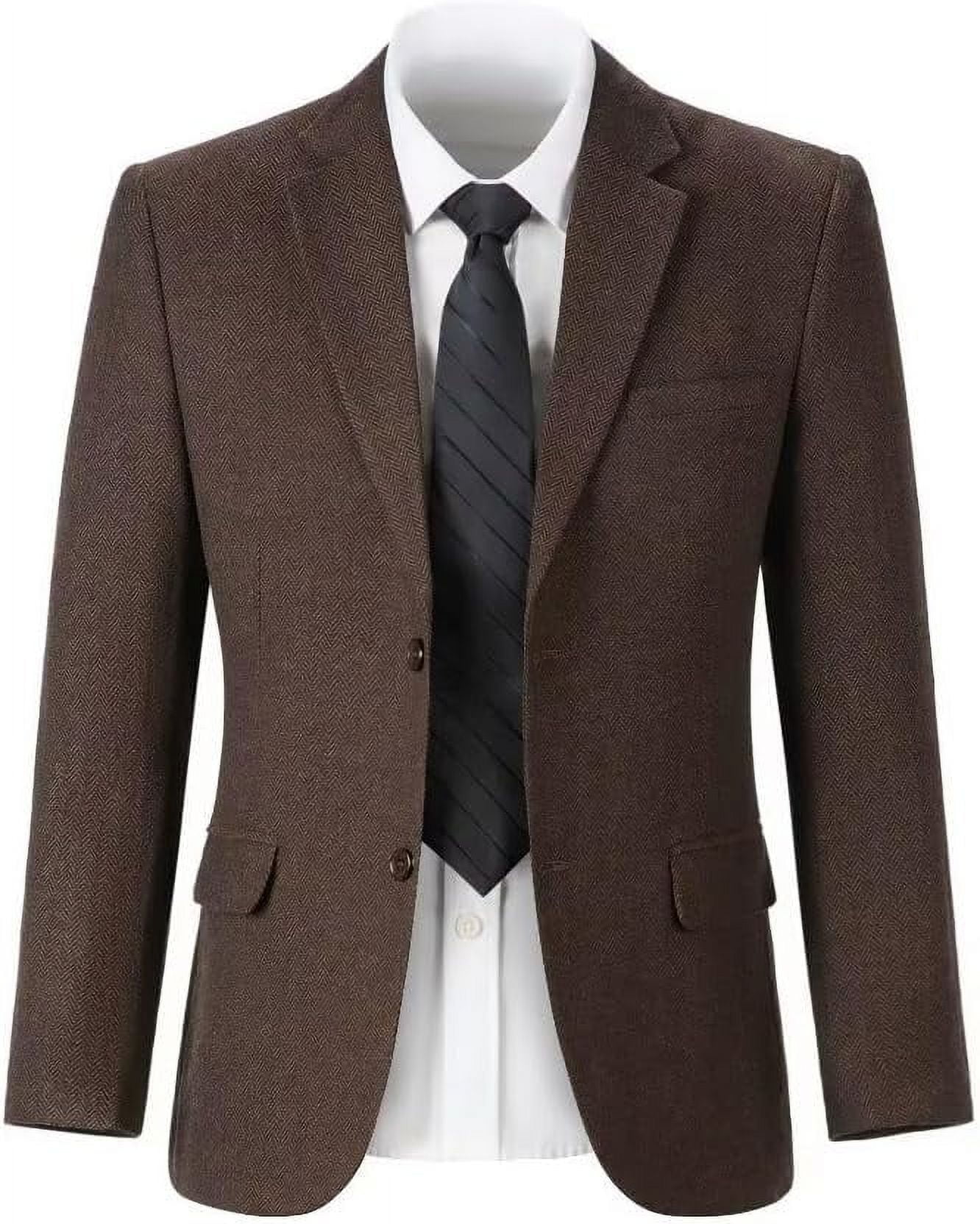 Mosedou Retro Kids Blazers Boys Suit Blazer Tweed Herringbone Suit Slim ...