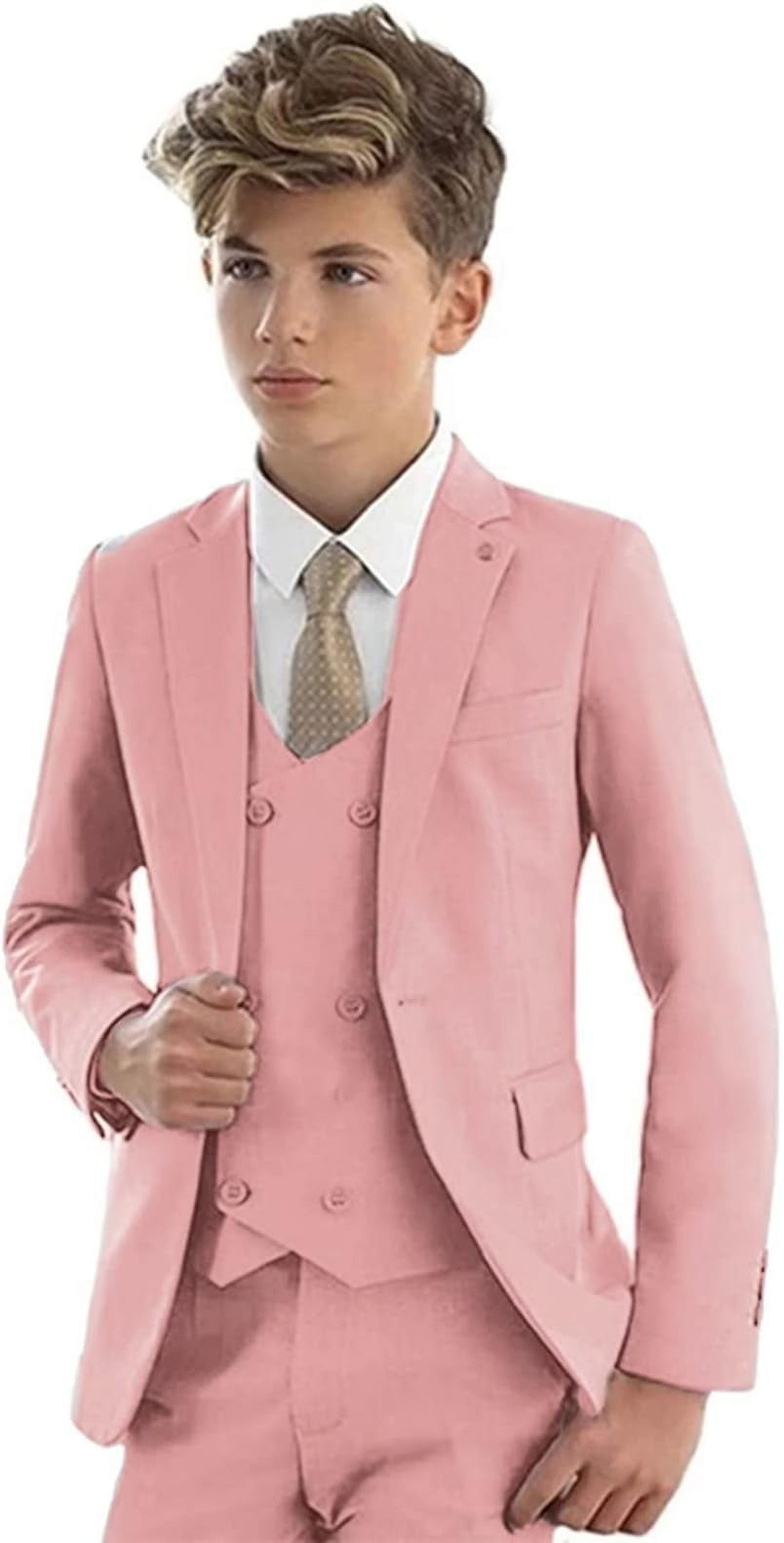 Mosedou Suit for Boys Tuxedo Suit Three Piece Slim Fit Toddler Suit for ...