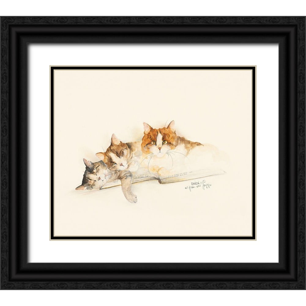 Moser, Dede 30x26 Black Ornate Wood Framed with Double Matting Museum ...
