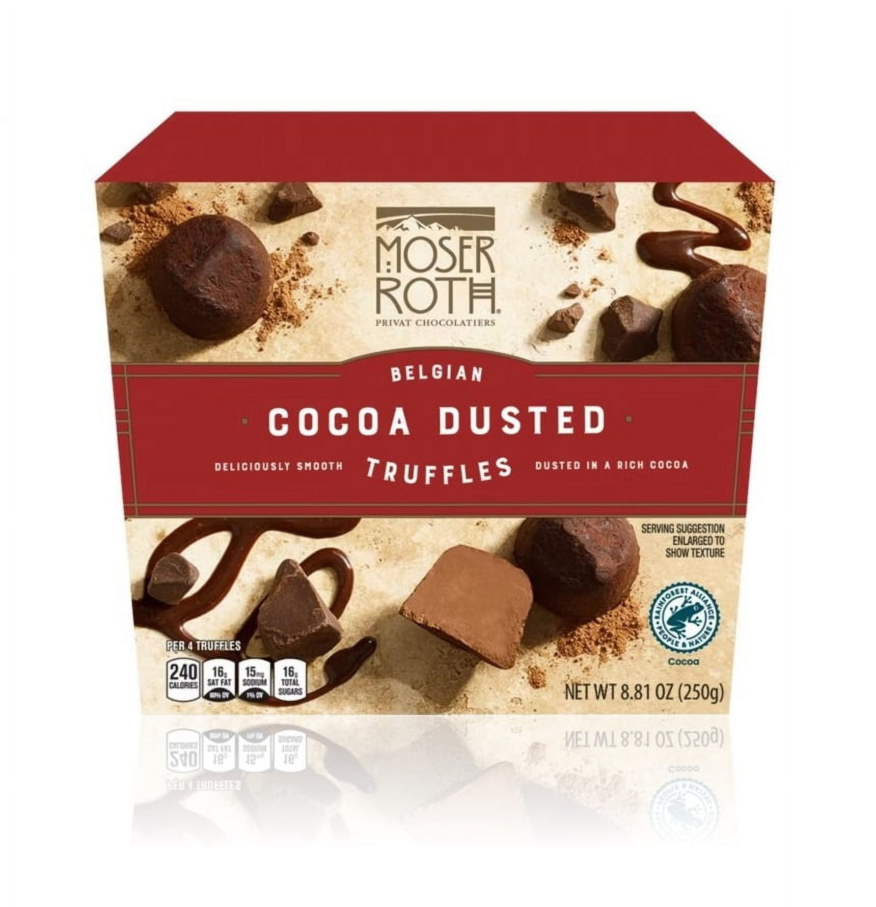 Moser Roth Belgian Cocoa Dusted Truffles, 8.81 oz (1 Box, Cocoa ...