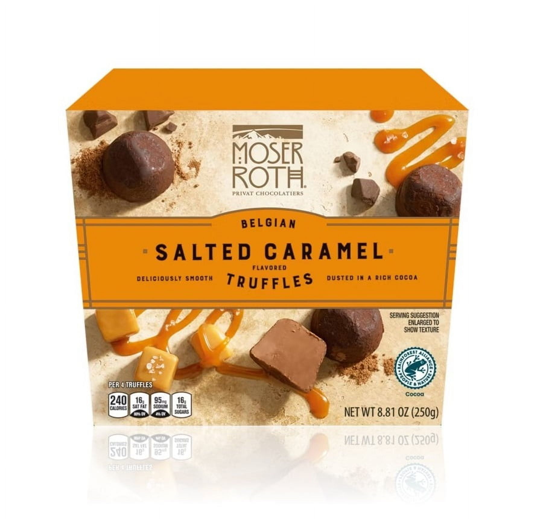 Moser Roth Belgian Cocoa Dusted Truffles, 8.81 oz (1 Box, Salted ...