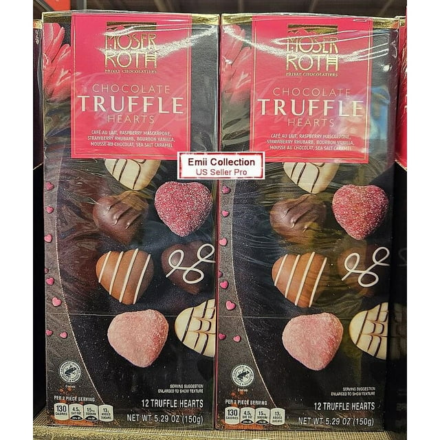 Moser Roth Privat Chocolatiers 12 Chocolate Truffle Hearts 5.29oz 150g ...
