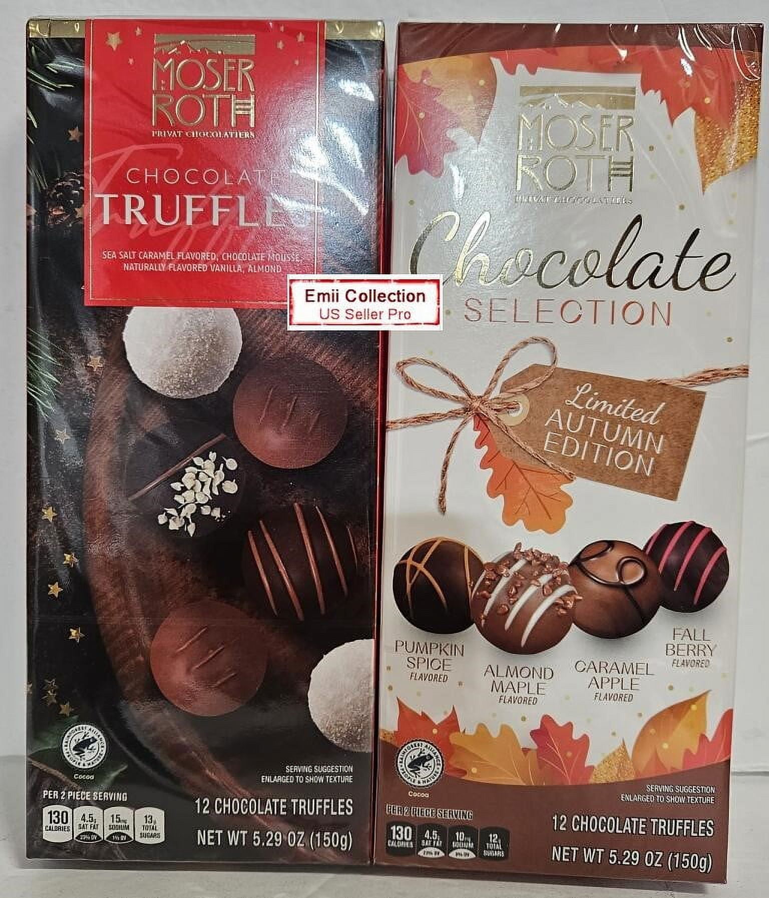 Moser Roth Privat Chocolatiers Chocolate Truffles Red & Autumn 5.29oz ...