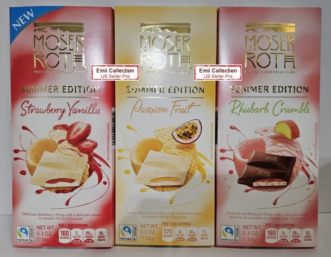 Moser Roth Privat Chocolatiers Summer Edition Strawberry Vanilla ...