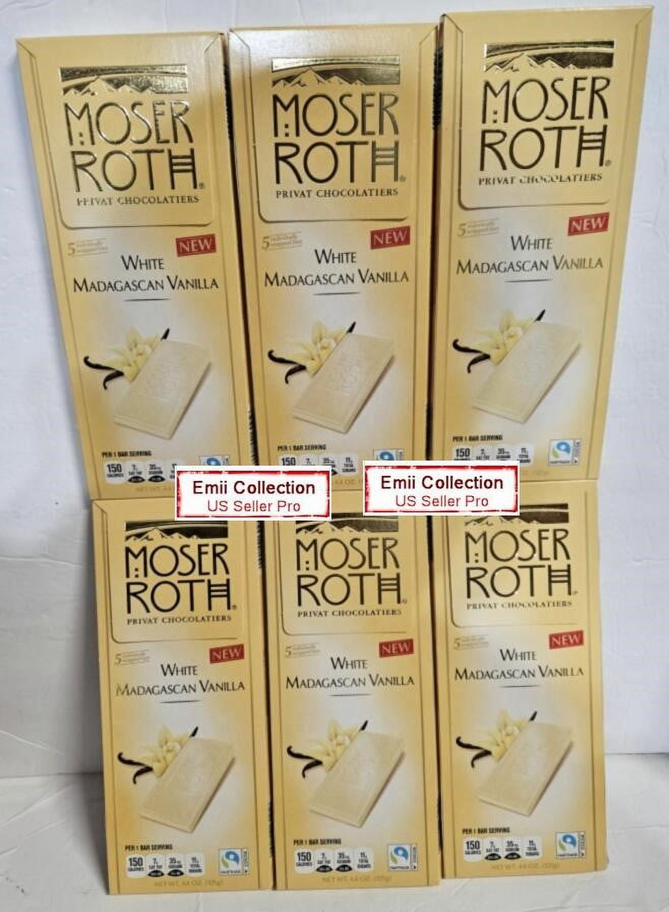 Moser Roth Private Chocolatiers White Madagascan Vanilla 4.4oz 125g (6 ...