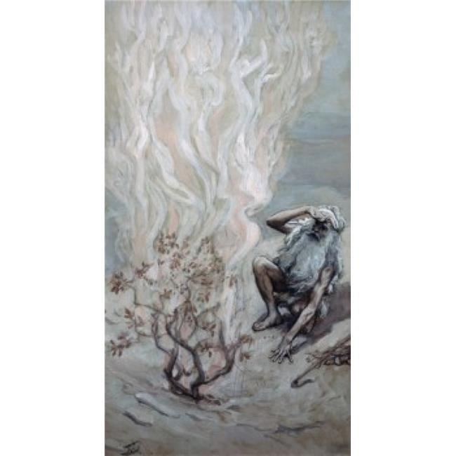 Moses Adores God in the Burning Bush James Tissot 1836-1902 French Jewish Museum New York Poster ...