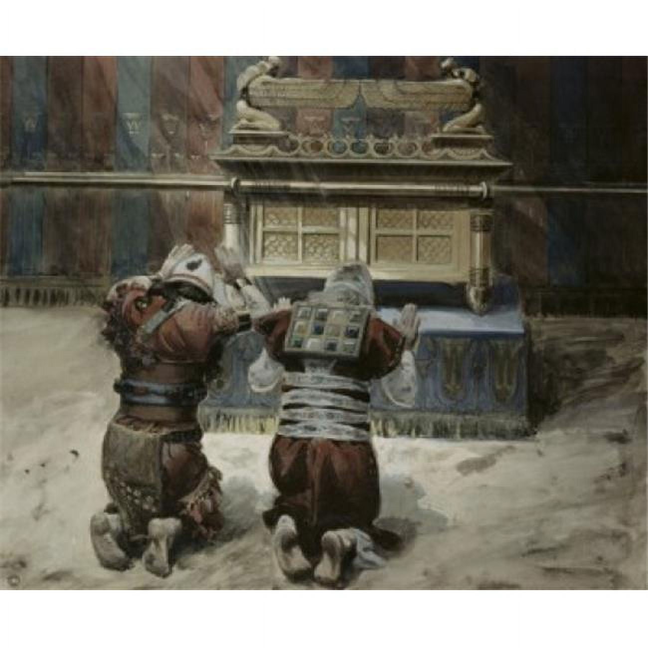 Moses & Joshua in the Tabernacle James Tissot 1836-1902 French Jewish Museum New York USA Poster ...