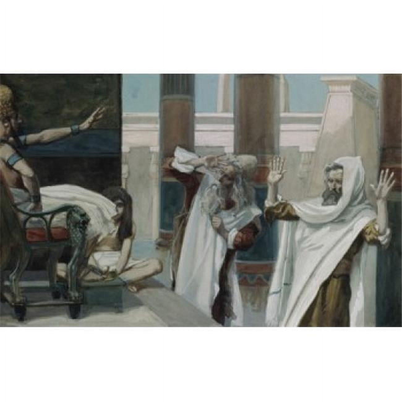 Moses Leaveth Pharaoh in Anger James J. Tissot 1836-1902 French Jewish Museum New York Poster ...