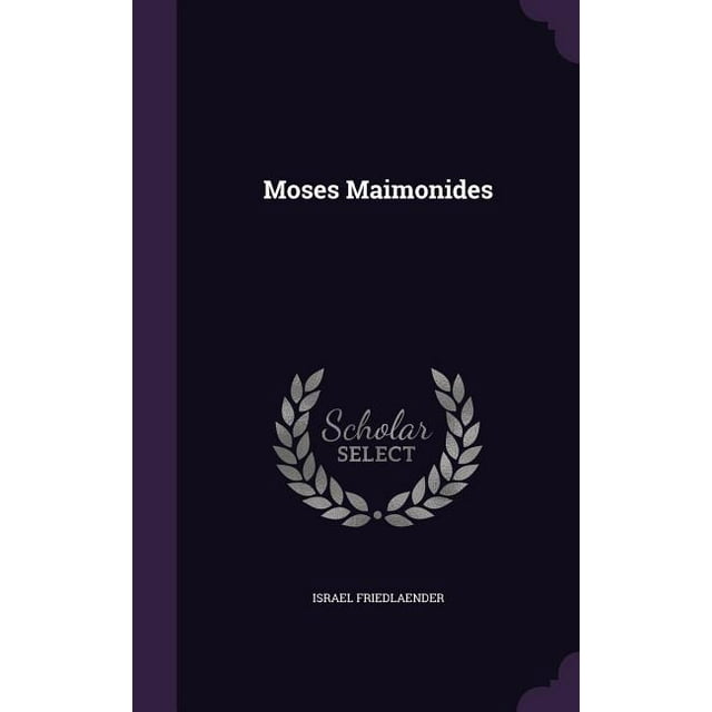 Moses Maimonides (Hardcover) - Walmart.com