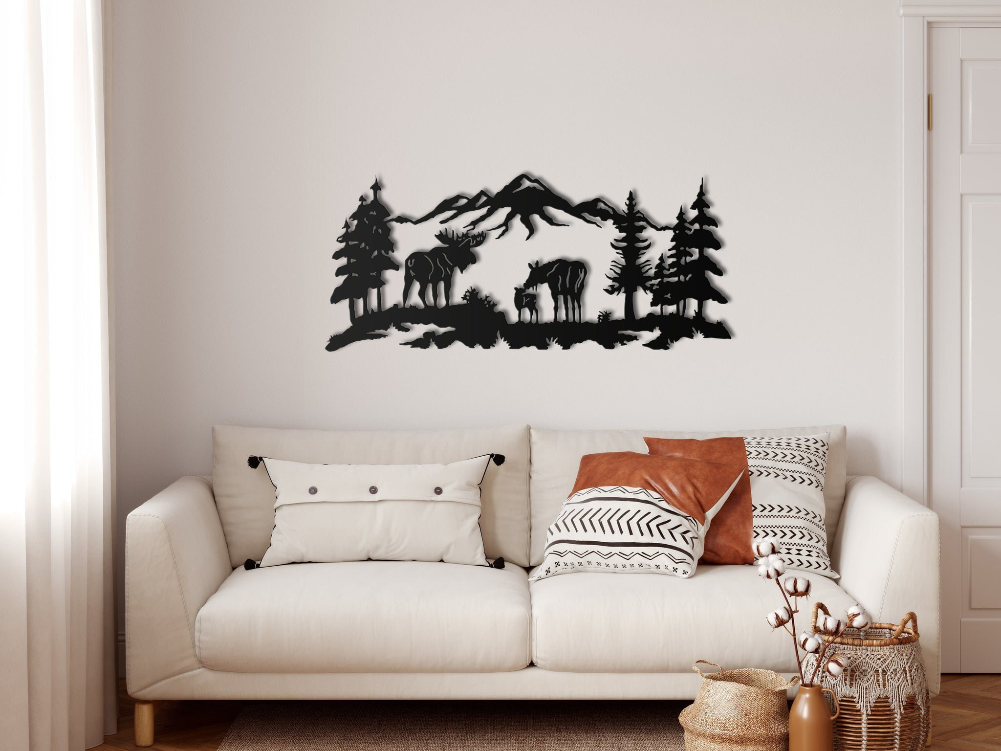 Moses Metal Wall Decor for Home and Outside - Wall-Mounted Geometric ...
