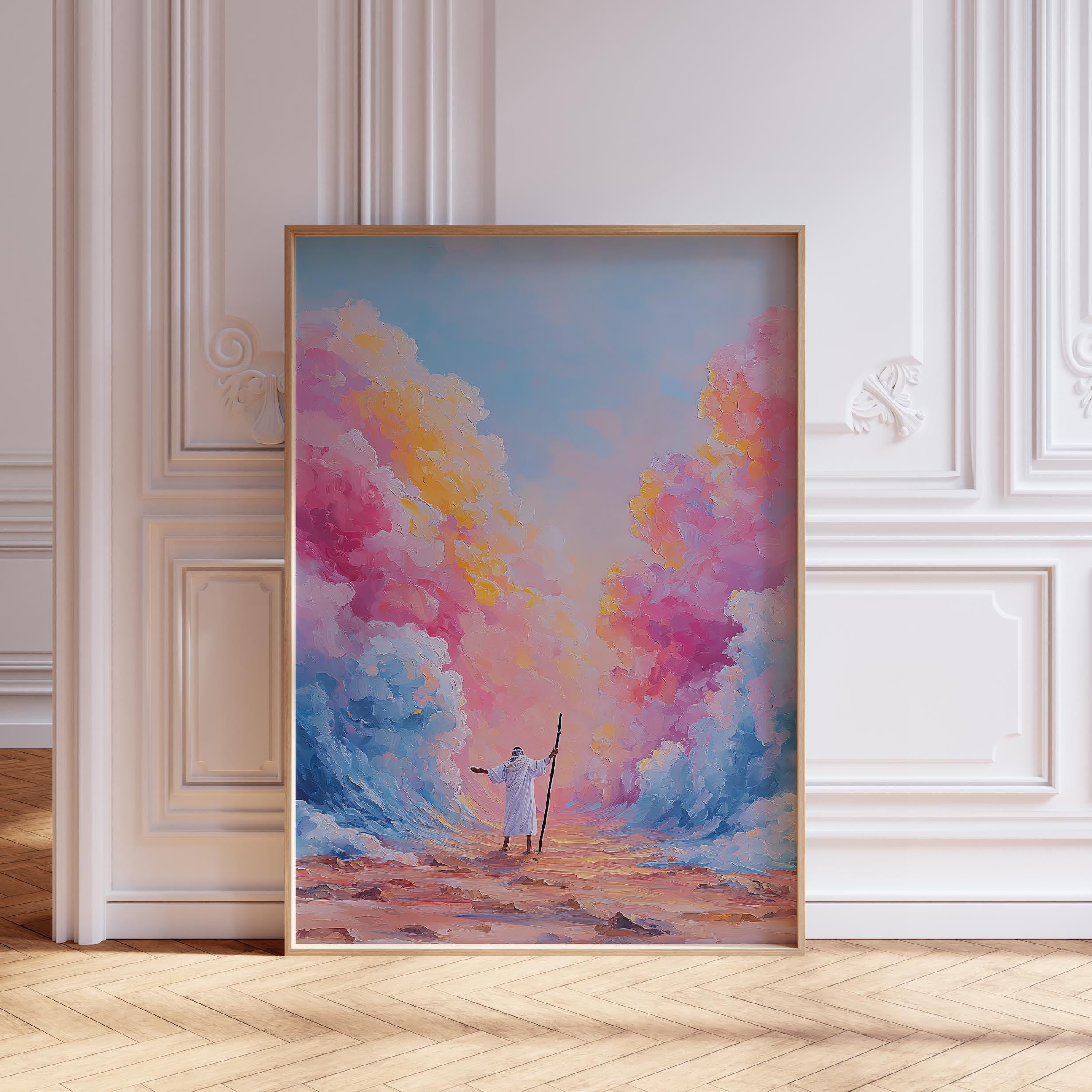 Moses Parting The Red Sea Wall Art | Moses Wall Art | Christian Art ...