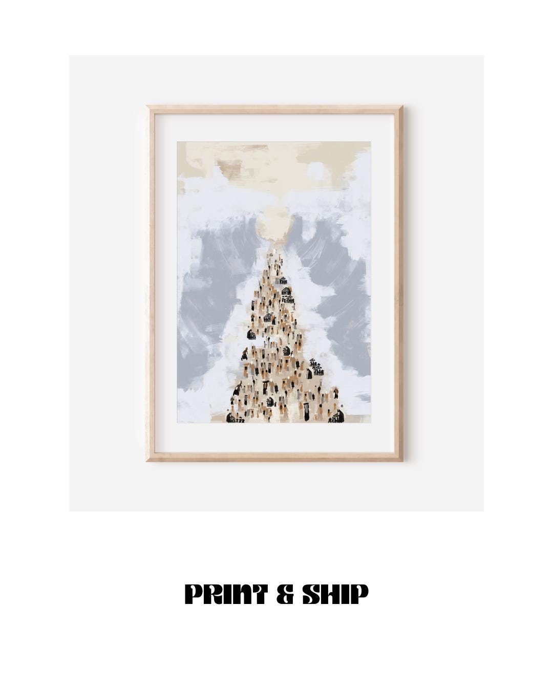 Moses Parts The Red Sea Print – Christian Wall Art, Biblical Story ...