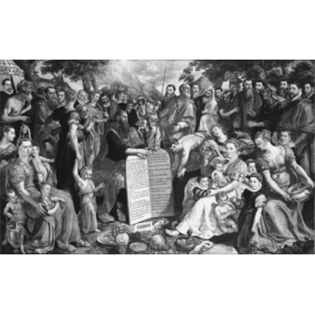 Moses Showing the Tablets of the Law to the Israelites Maarten De Vos ...