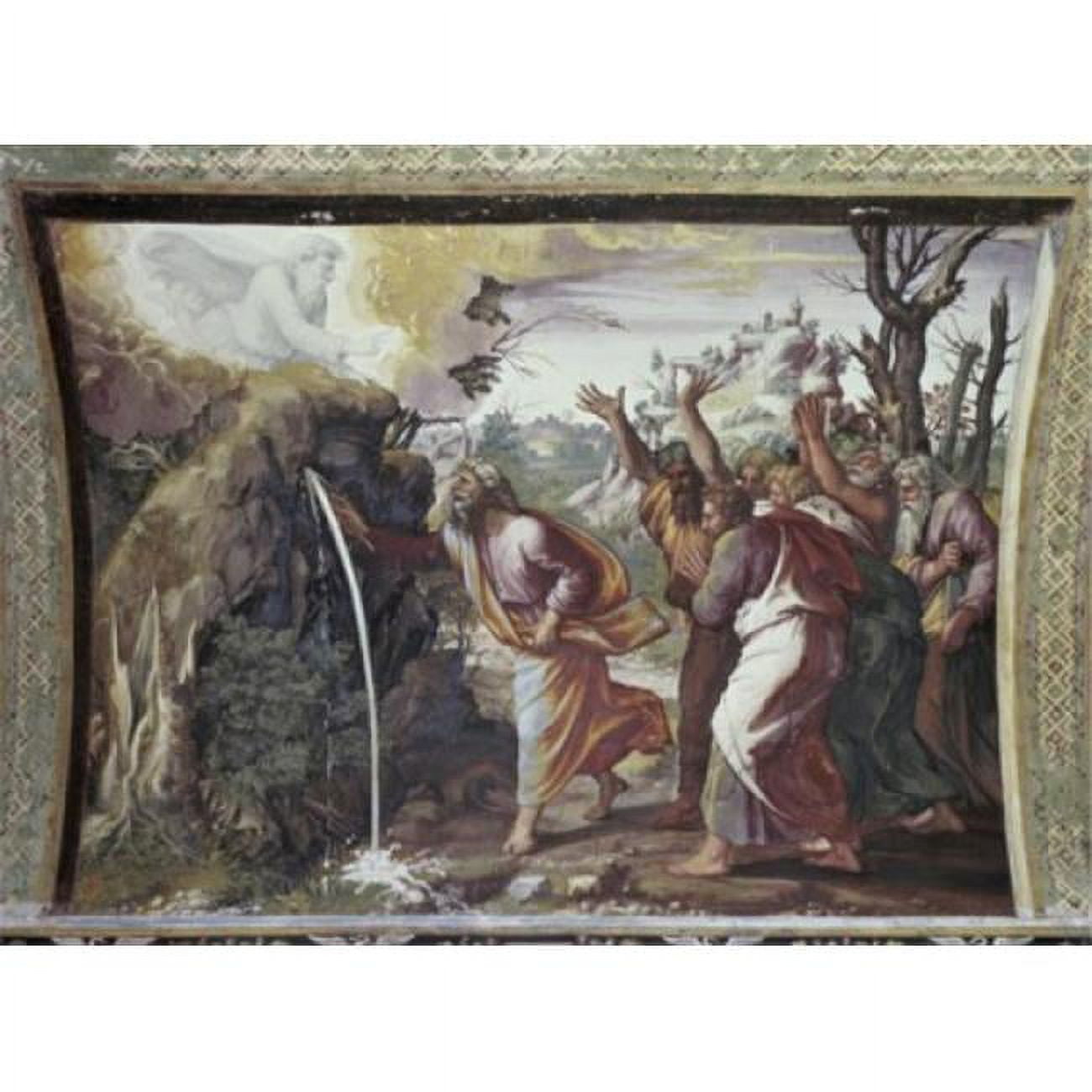 Moses Strikes the Rock Raphael 1483-1520 Italian St. Peters Basilica ...