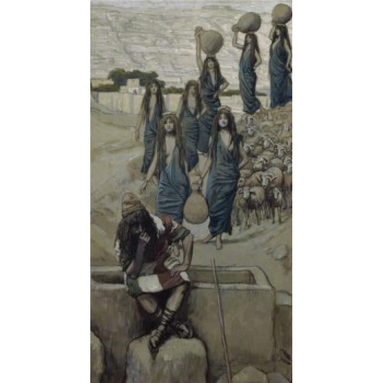 Moses at the Well at Midian James J. Tissot 1836-1902 French Jewish Museum New York Poster Print ...