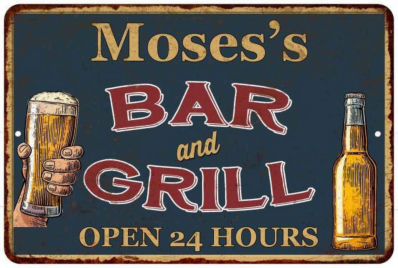 Moses's Green Bar and Grill Sign 8 x 12 High Gloss Metal 208120044281 ...