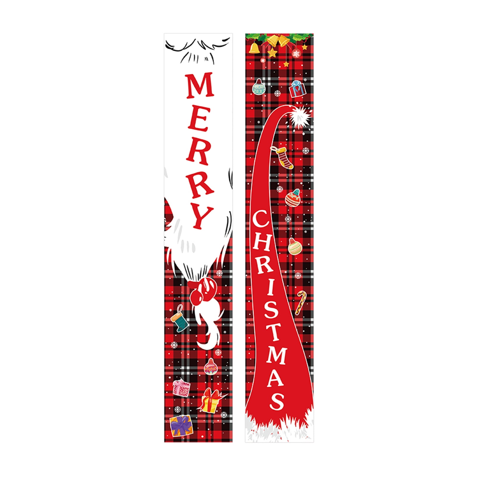 Mosey 1 Pair Door Banner Eye-catching Waterproof Oxford Cloth Xmas ...