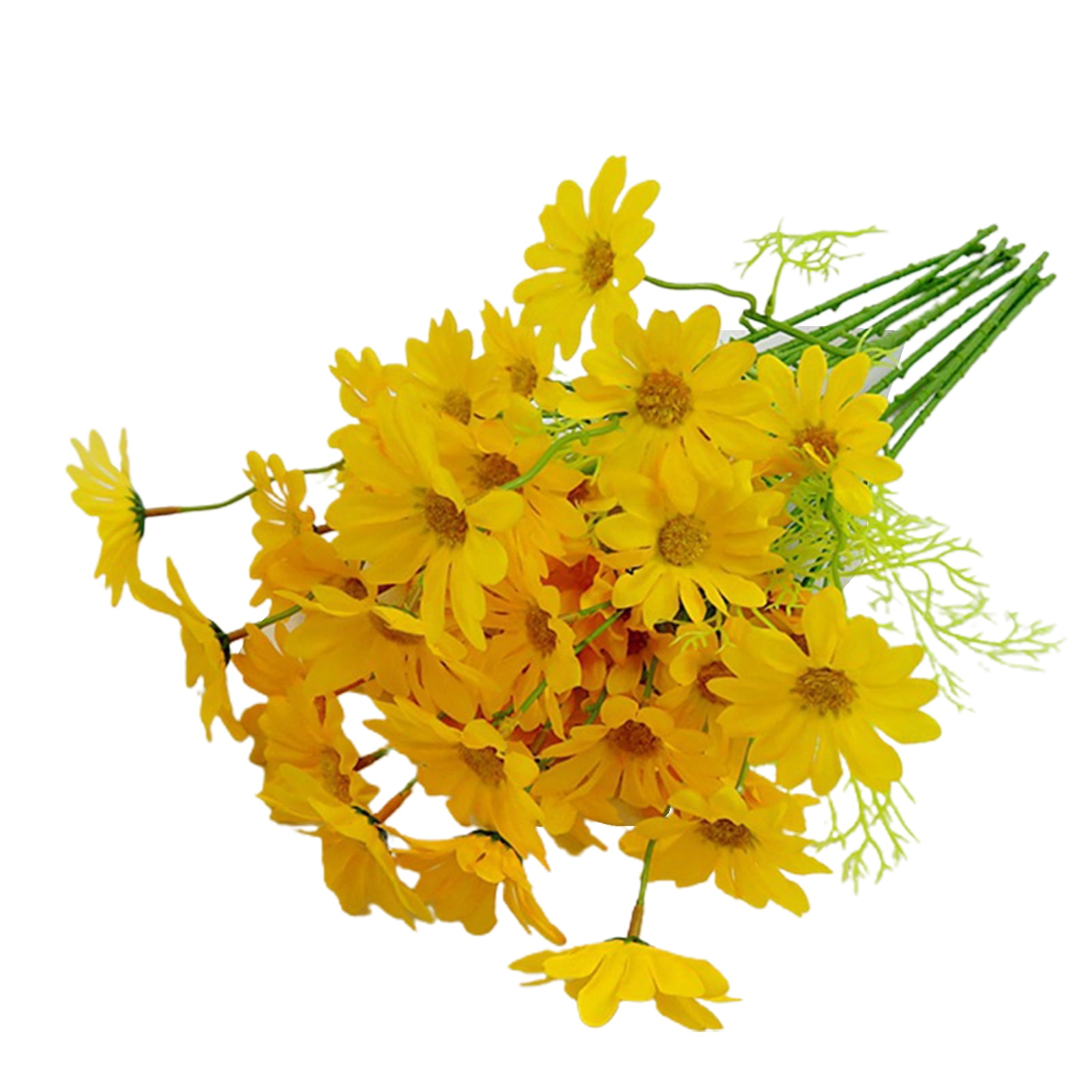 Mosey 10Pcs 5 Heads Realistic Vivid Artificial Flower Chrysanthemum ...