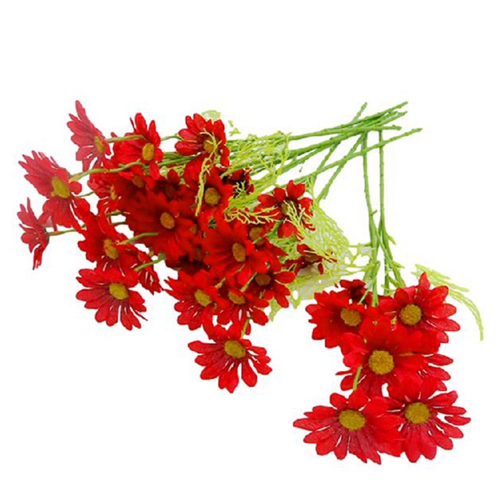Mosey 10Pcs 5 Heads Realistic Vivid Artificial Flower Chrysanthemum ...