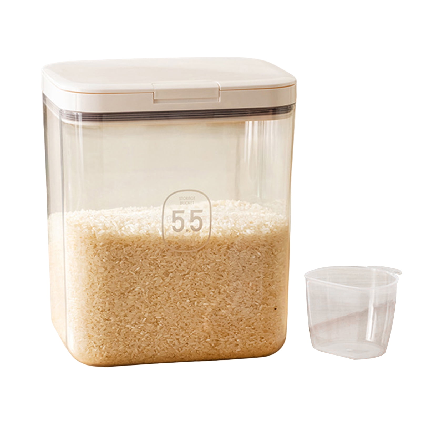 Mosey 2.8L/4.5L/5.5L Rice Flour Container Set Easy One-handed Operation ...