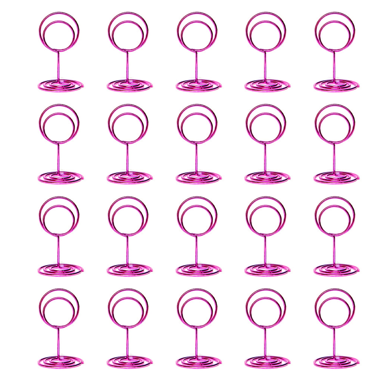 Mosey 20Pcs Heart Round Shape Table Number Holders Tables Cards Stand ...