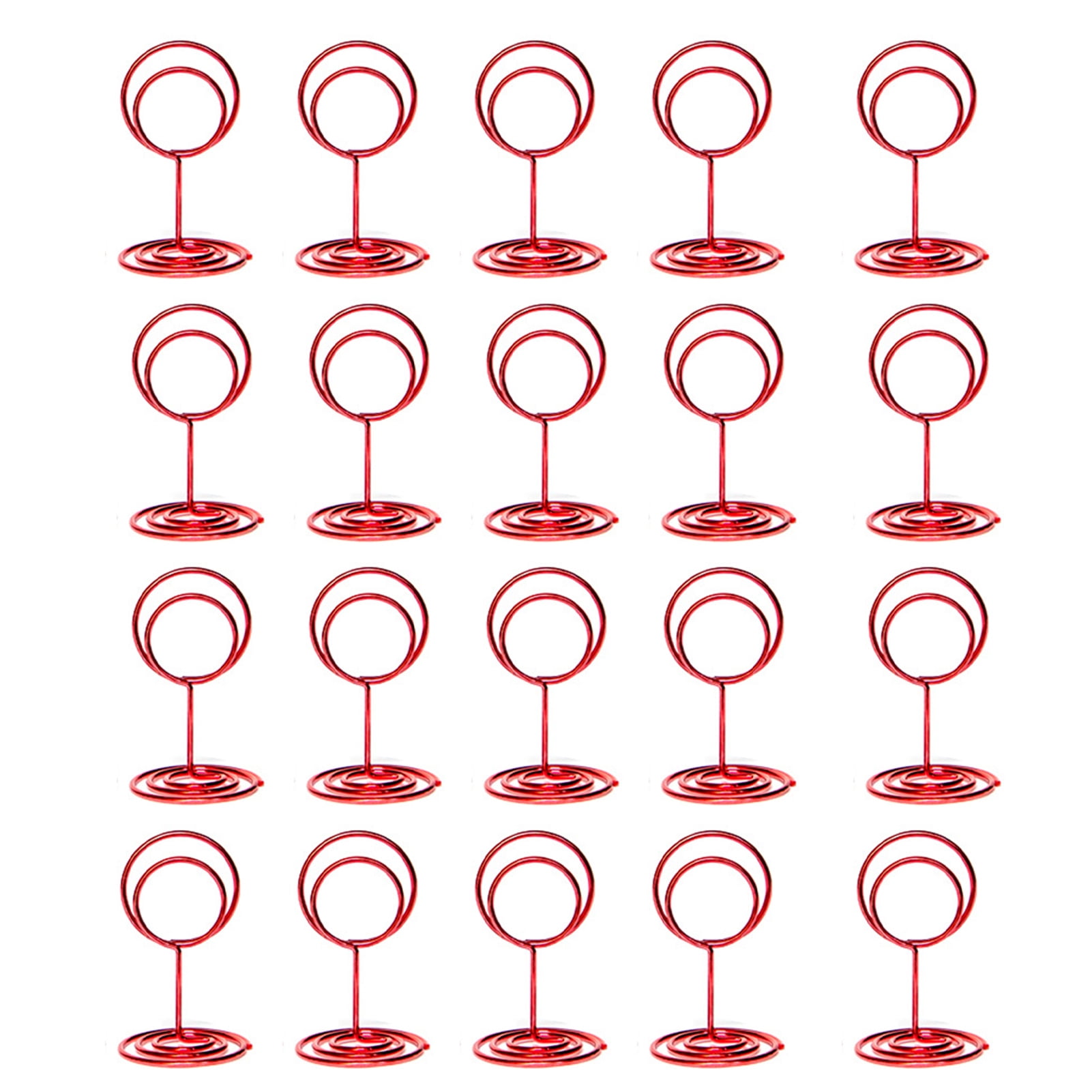 Mosey 20Pcs Heart Round Shape Table Number Holders Tables Cards Stand ...