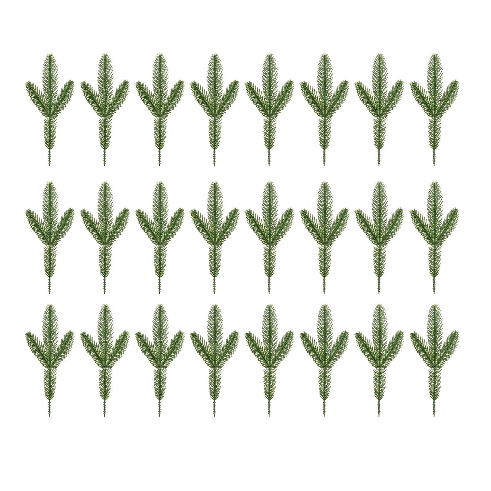 Mosey 24Pcs Artificial Christmas Pine Needle Branches Vibrant Color ...