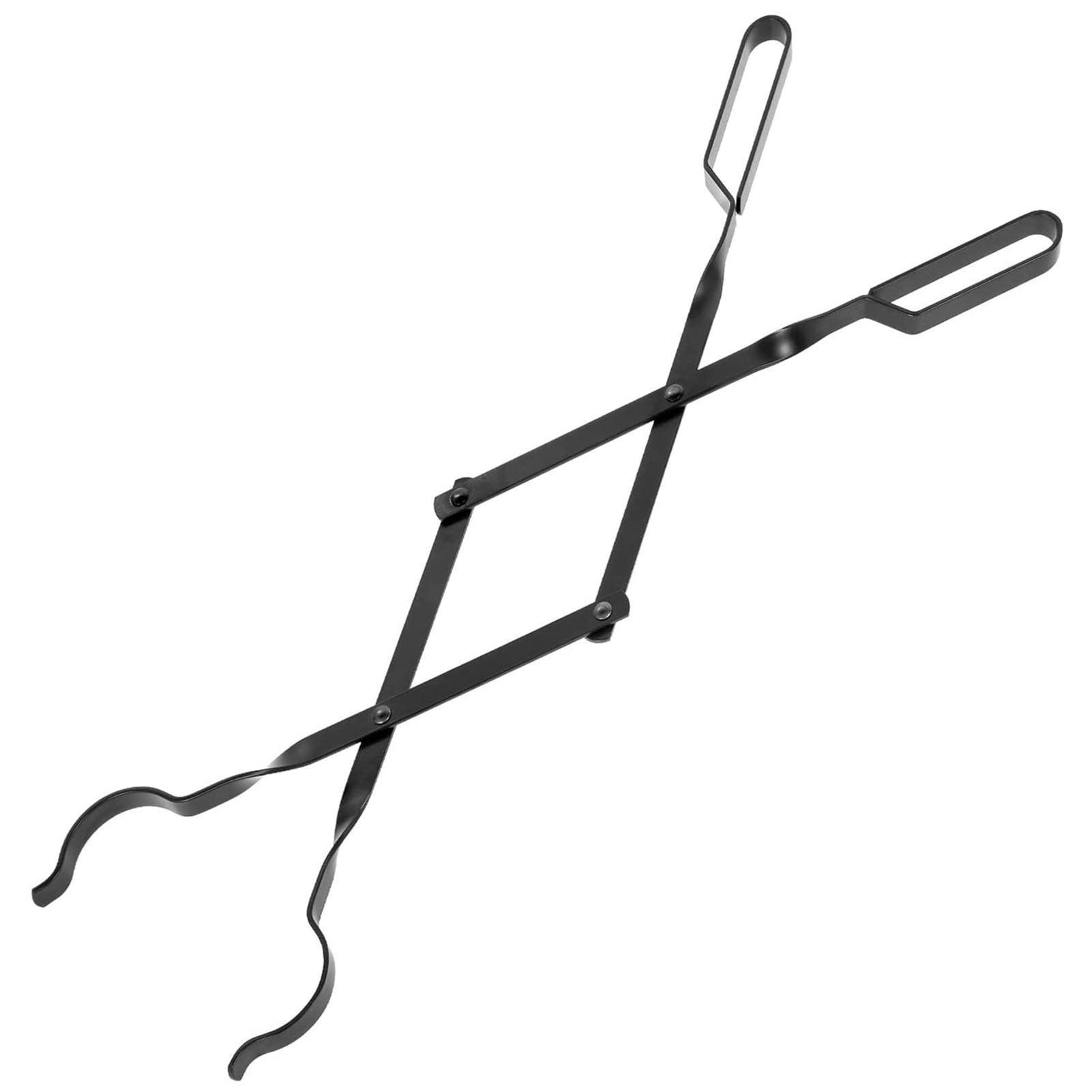 Mosey 26 Inch Fireplace Tongs Heavy Duty Iron Log Grabber Log Tweezers ...
